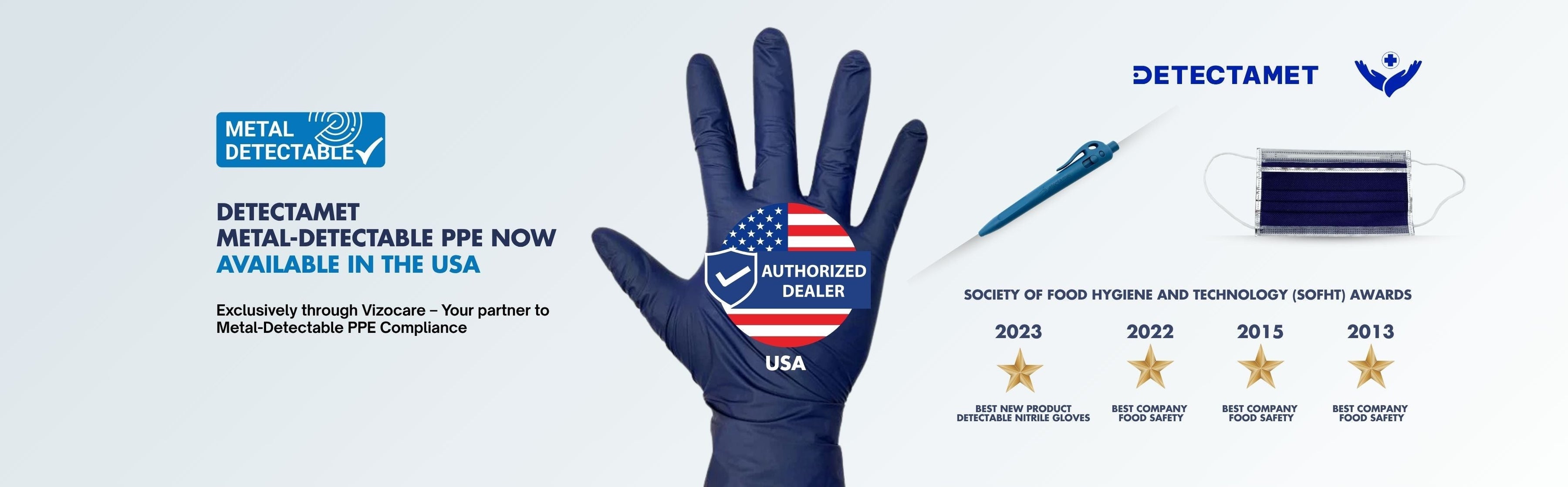 Authorized USA Detectamet Metal‑Detectable PPE Dealer – Vizocare – VizoCare